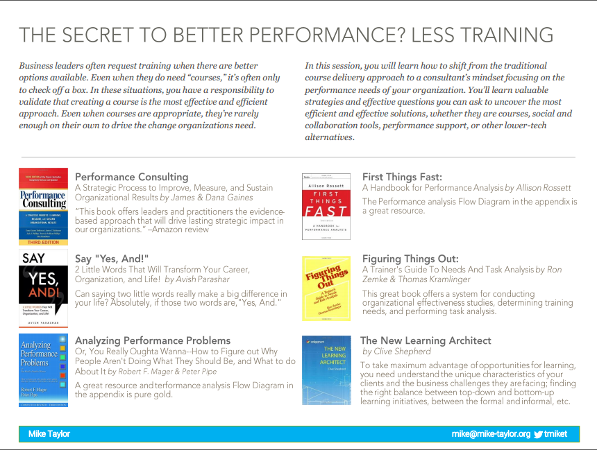 The Secret to Better Performance? LESS Training – Mike Taylor