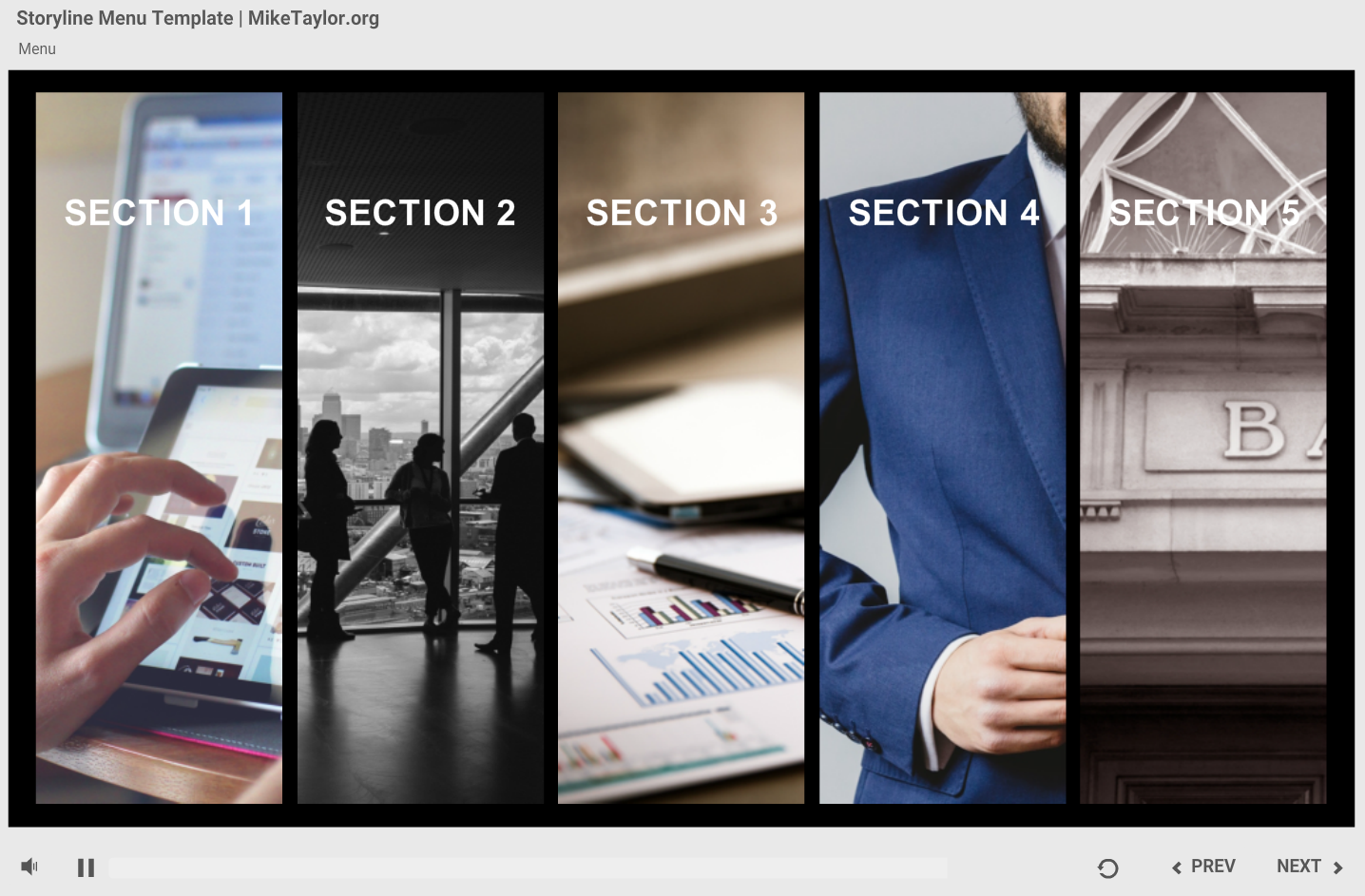 Free Download: Storyline Menu Template – Mike Taylor